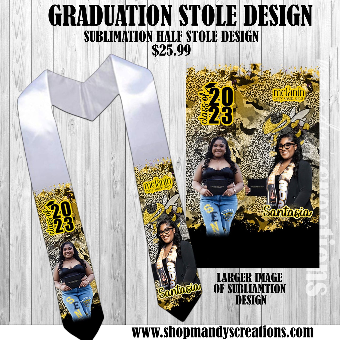 Sublimation Graduation Stole – Mandy's Creations